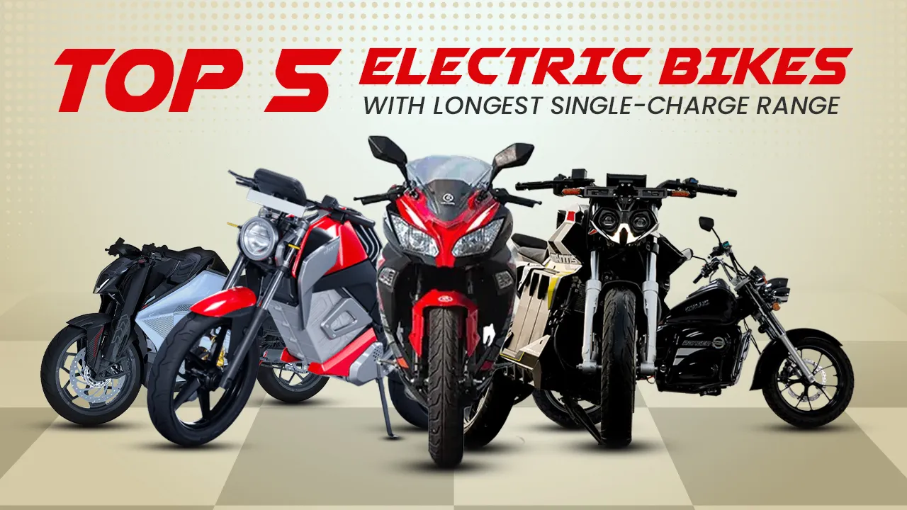 Top 5 Longest Range Electric Bikes in India - Up to 300km on a Single ...