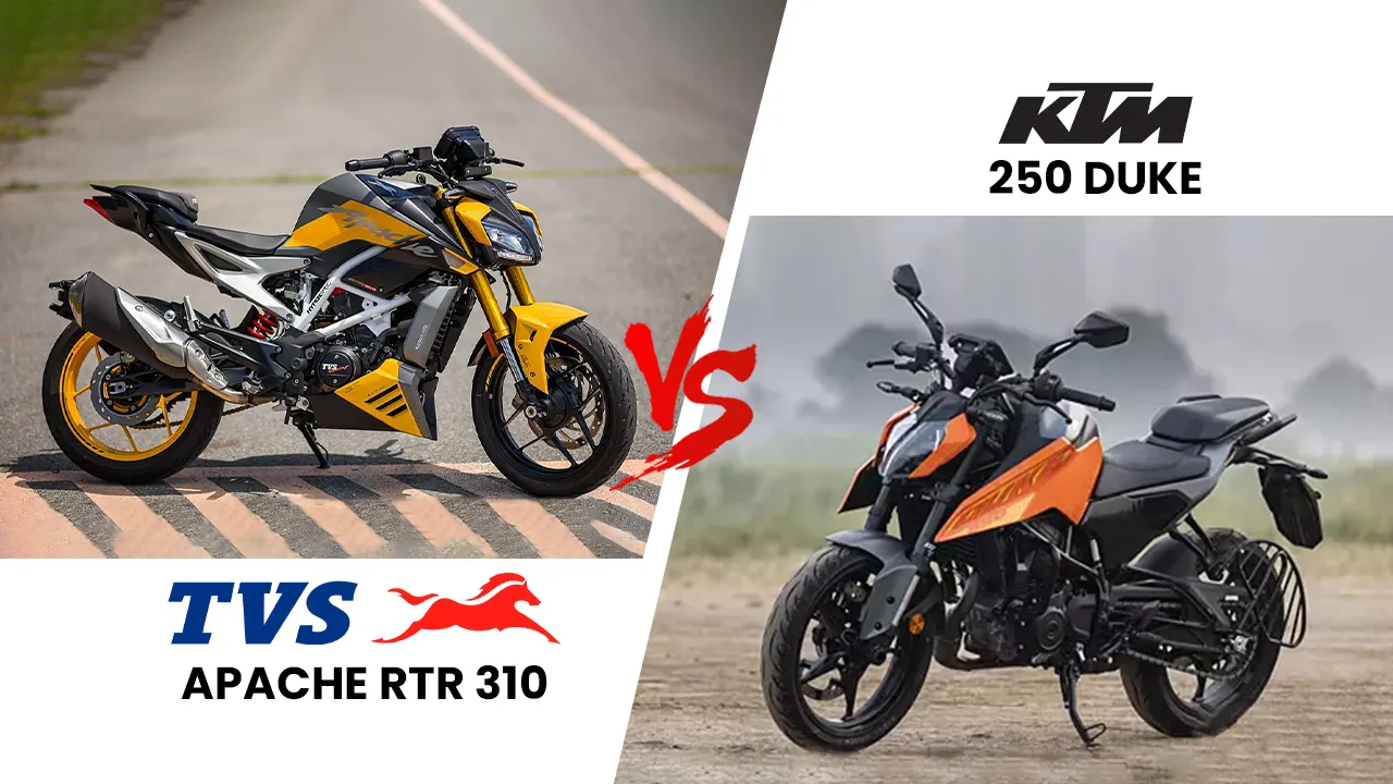 TVS Apache RTR 310 vs KTM 250 Duke: Which is the sub 350cc ...