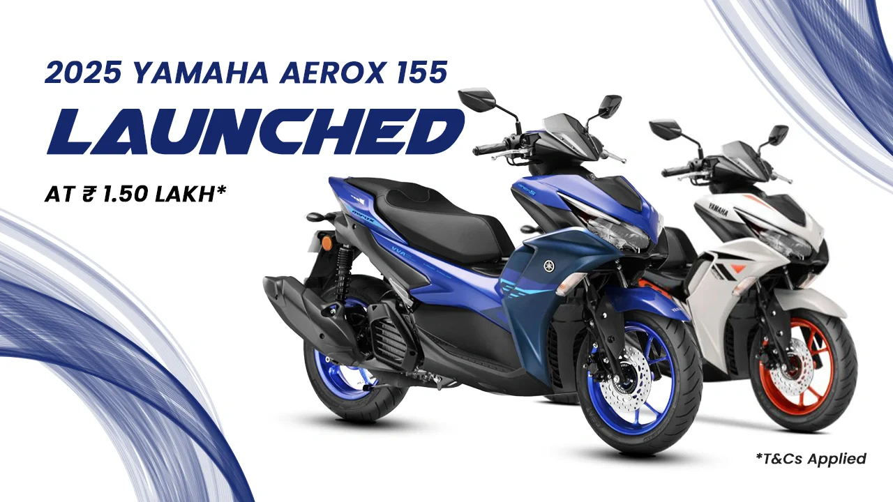 2025 Yamaha Aerox 155 Launched in India: New Colours, BS6 Phase 2 ...