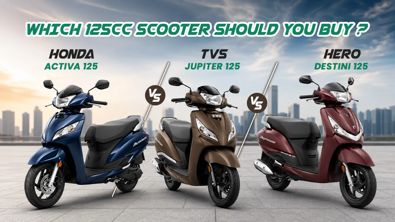 Honda Activa 125 vs TVS Jupiter 125 vs Hero Destini 125 (2026)